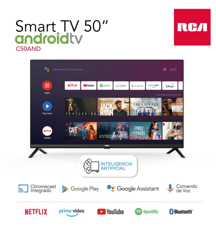 Smart Tv 50 Pulgadas 4K Ultra HD RCA C50AND - RCA TV LED 44 a 50P SMART ...
