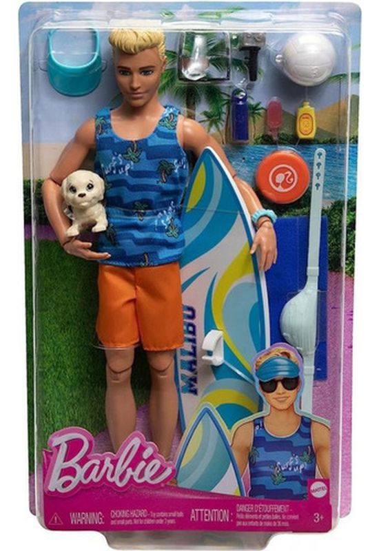 Ken Barbie Surf Articulado Mattel Muñeco Playa Novio Barbie - MATTEL ...
