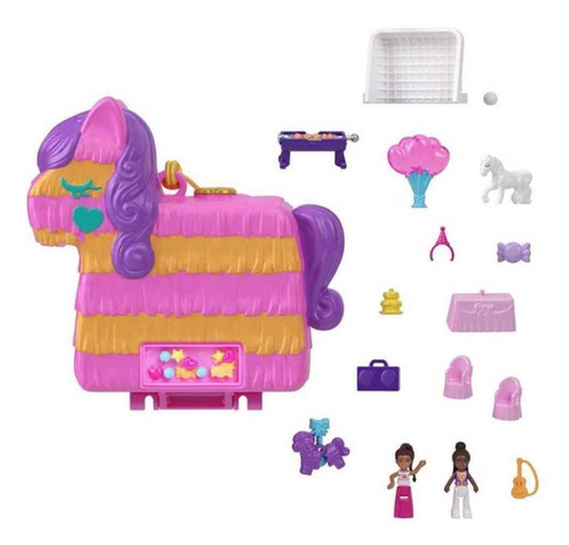 Polly Pocket Set De Juego Compacto Fiesta De Piñata - MATTEL JUGUETES ...