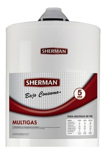 Termotanque Multigas Sherman Gas Tpgp50 Blanco 50l - SHERMAN ...