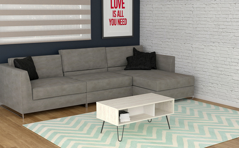 MESA CENTRO NORDICA VENEZIA - BLANCO - MOSCONI MESAS RATONAS - Megatone