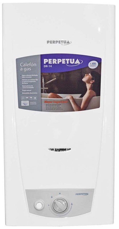 Calefón Gas Natural 14 Lts 1L017 DR-14 PERPETUA - PERPETUA CALEFONES GN ...