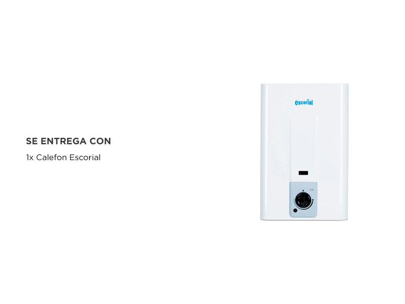 Calefón Escorial Gas Envasado 14L Sin Llama Piloto - ESCORIAL CALEFONES ...
