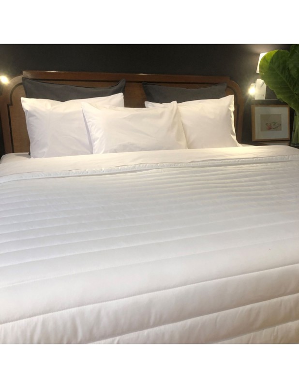 Cover Liso 1 1/2 plazas reversible Blanco - BRESCIA RESPALDOS Y ...