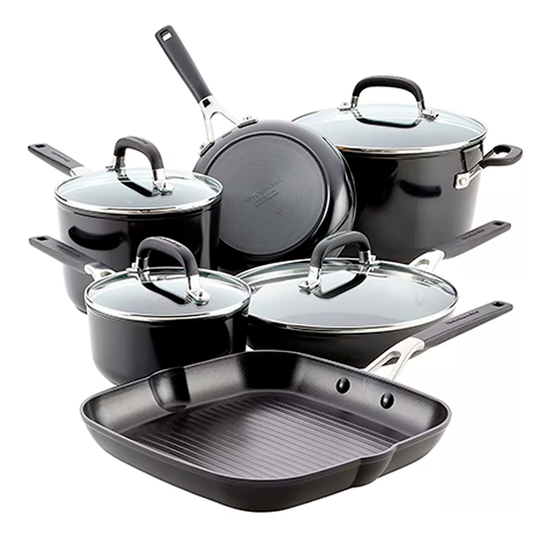 Batería De Cocina Kitchenaid 84800 10 Piezas Antiadherente - KITCHENAID ...