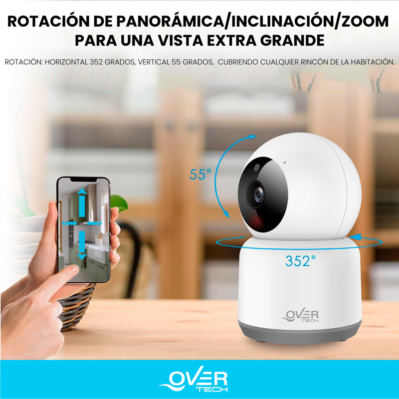 Camara De Seguridad Overtech Wifi Ov-58ip Full Hd 3mp 3x Color Blanco - OVERTECH CAMARAS DE ...