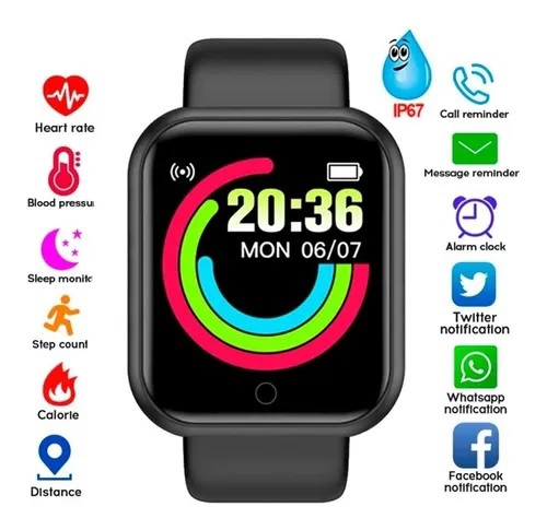 Reloj Inteligente Smartwatch Noga Sw04 Presion Ip67 Unisex Negro - NOGA ...