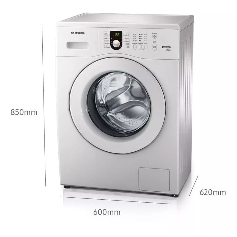 Lavarropas Samsung Frontal 6,5kg 1000rpm WW65M0NHWU White - SAMSUNG LAV AUTOM CARGA FRONTAL ...