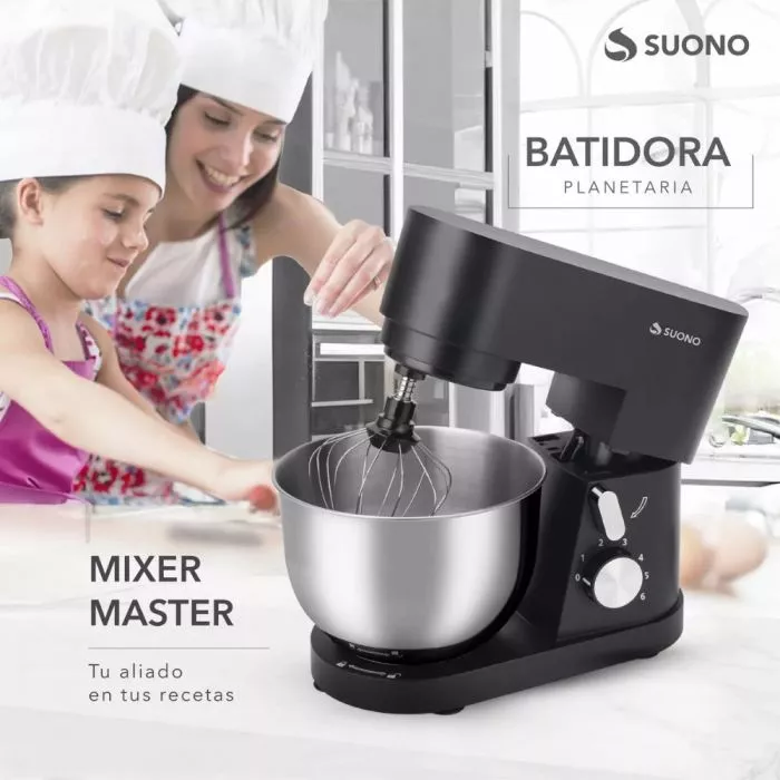 Batidora planetaria amasadora 4.5 L 3 En 1 1000w Suono - SUONO ...