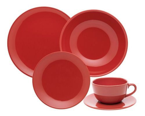 Plato Postre 19cm Unni Red Rojo Ceramica Oxford Vajilla - OXFORD SET DE ...