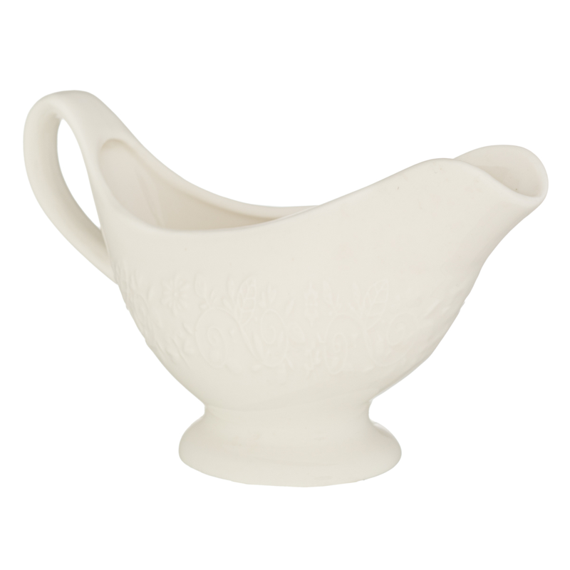 Salsera Labrada de Cerámica 15x4x8.5 cm Blanco - OKKO SET DE VAJILLA Y ...