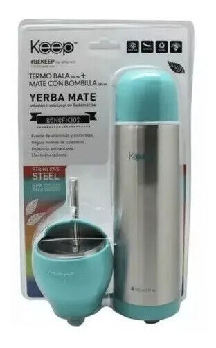 Set De Mate + Termo 500Cc Turquesa - KEEP JARRAS, TERMOS Y ACCESORIOS ...