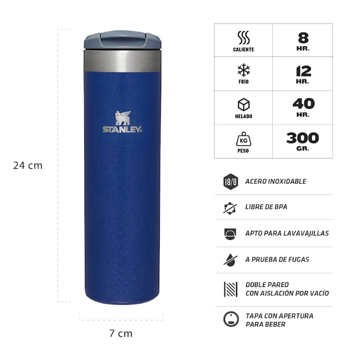 Mug Stanley Aerolight 591ml - Lapis Glimmer - STANLEY TERMOS Y JARRAS ...