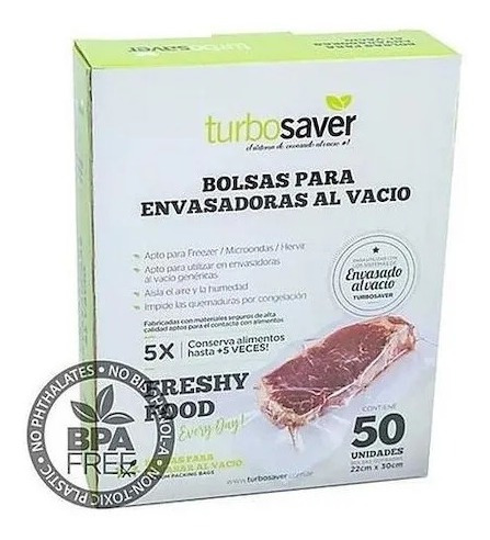 50 Bolsas Gofradas Vb2230 22x30 Envasadora Vacio Turbosaver ...