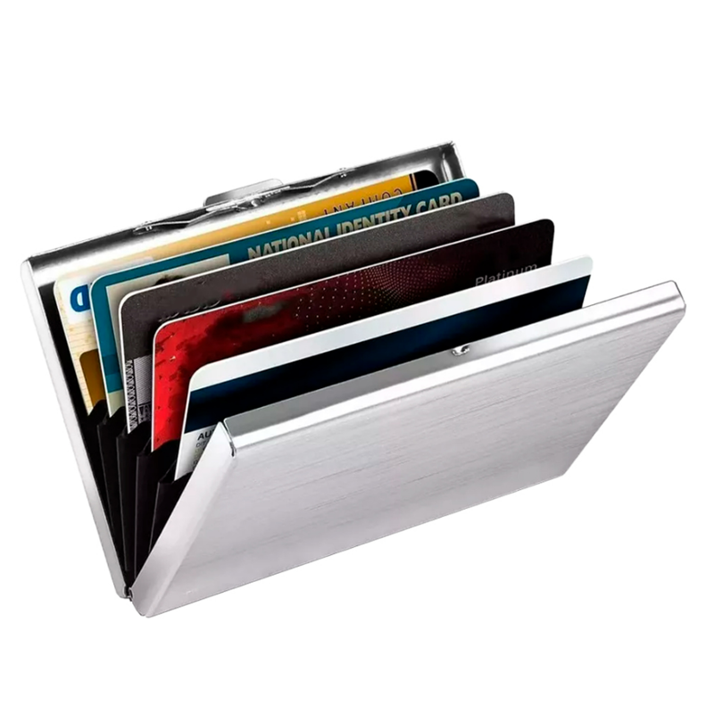 Tarjetero Rígido Anti-Robo Gris Gadnic Wallet4 Acero Inoxidable ...