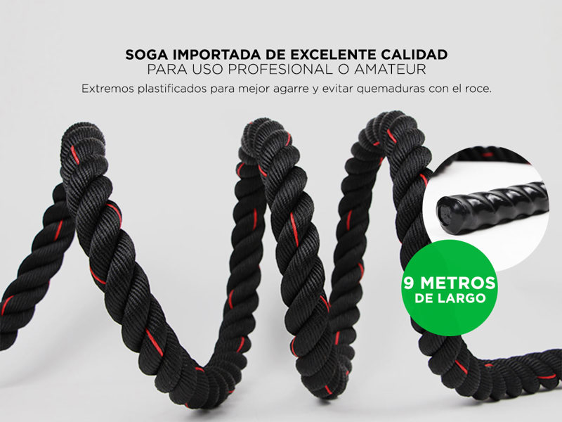 Soga De Entrenamiento Gadnic Battle Rope 50mm x 9 Mts - GADNIC PESAS/BARRAS/MANCUERNAS/FITNES ...