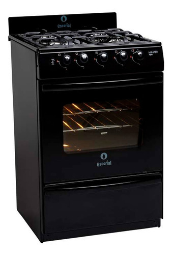 Cocina Escorial Master Style Multigas 4 Hornallas Negra - ESCORIAL ...