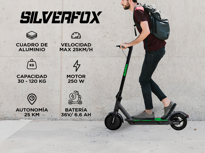 Monopatin Electrico Silverfox 94MSMSIANEM1P - SILVERFOX MOTOS Y ...