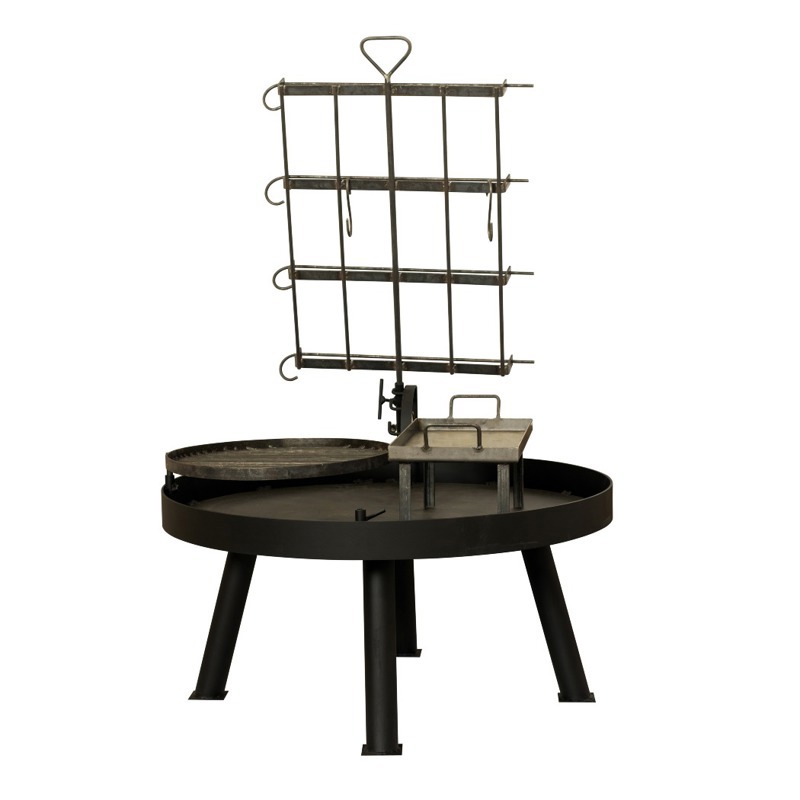 Fogonero asador circular ARES incluye estaca, parrilla y plancheta ...