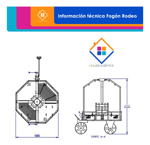 Fogon Parrilla Rodeo Ñuke Asador - NUKE PARRILLA A CARBON O LENA - Megatone