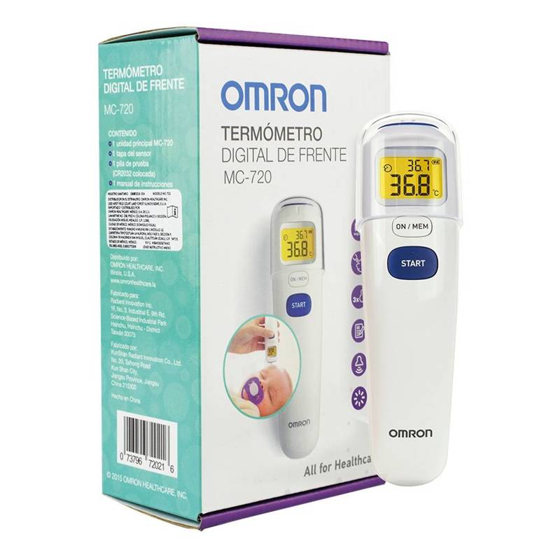 Termómetro Digital Infrarrojo Corporal OMRON MC-720 - OMRON TERMOMETROS - Megatone