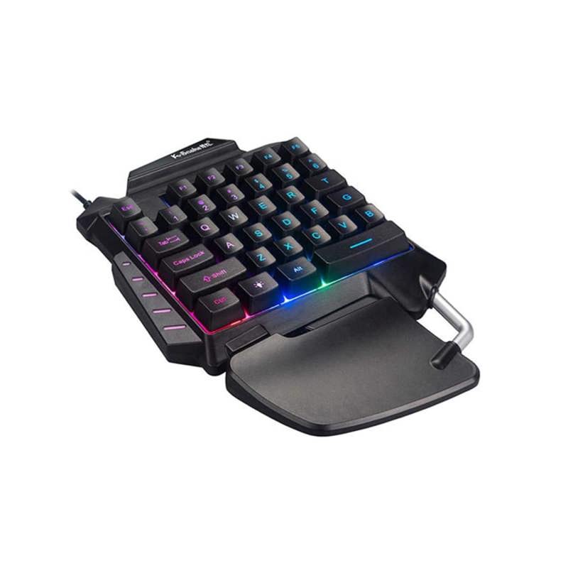 Teclado Gamer De Una Sola Mano Rgb 35 Teclas Ergonomico Usb - GENERICO ...