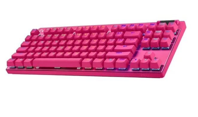 Teclado Gamer Inalambrico Logitech Pro X Tkl Rgb Lightspeed Rosa chicle ...