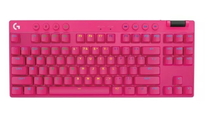 Teclado Gamer Inalambrico Logitech Pro X Tkl Rgb Lightspeed Rosa chicle ...