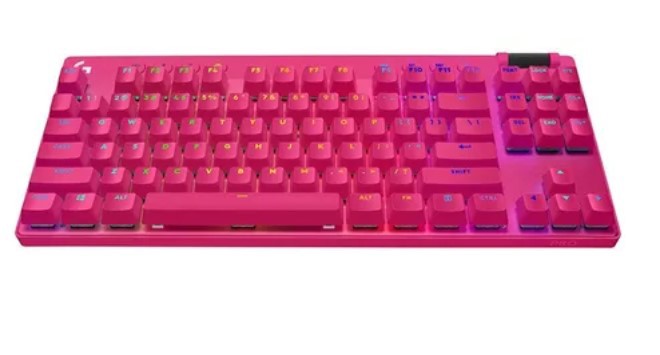 Teclado Gamer Inalambrico Logitech Pro X Tkl Rgb Lightspeed Rosa chicle ...