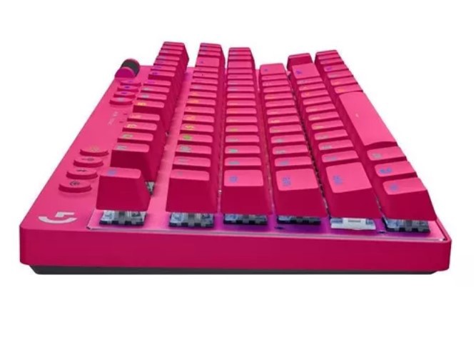 Teclado Gamer Inalambrico Logitech Pro X Tkl Rgb Lightspeed Rosa chicle ...