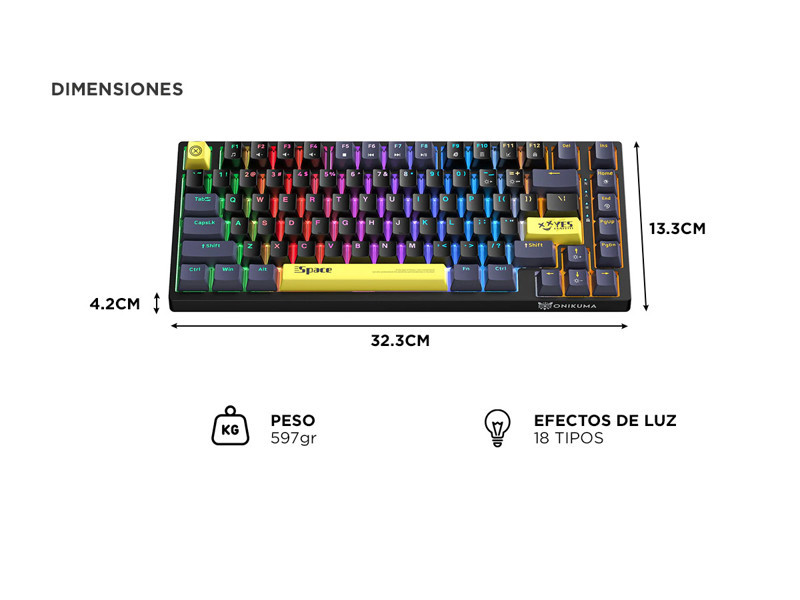 Teclado Gamer Mecánico Onikuma G52 Con cable USB - ONIKUMA TECLADOS ...