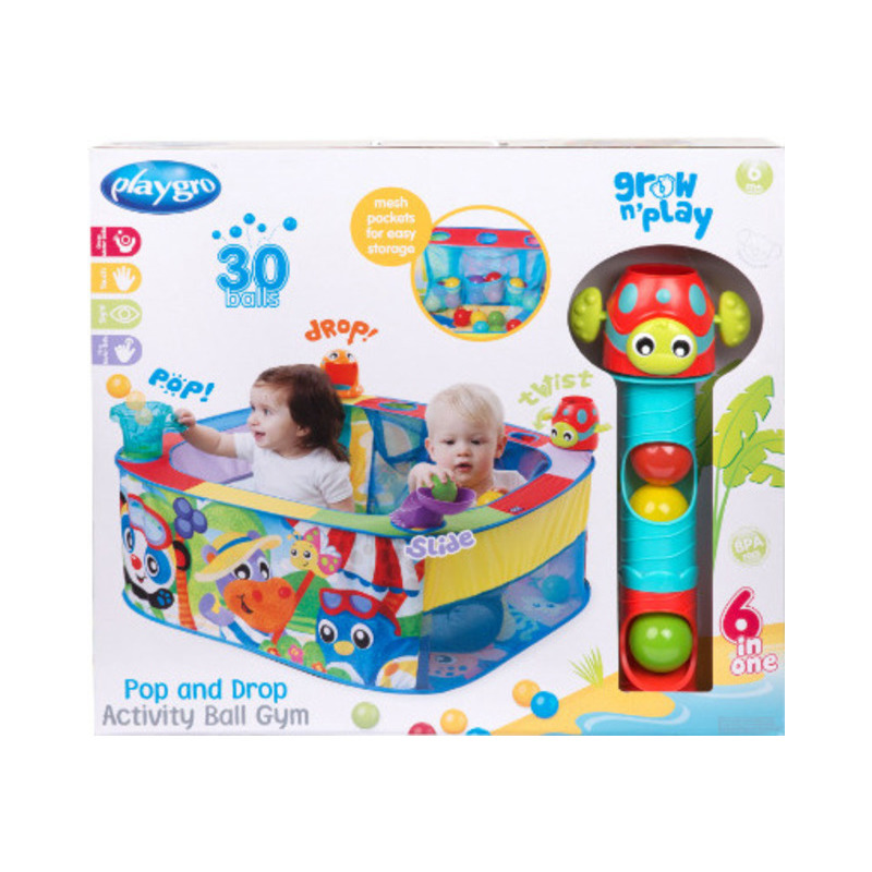 Gimnasio De Bebe Pop And Drop Ball Activity - PLAYGRO JUGUETES BEBE ...