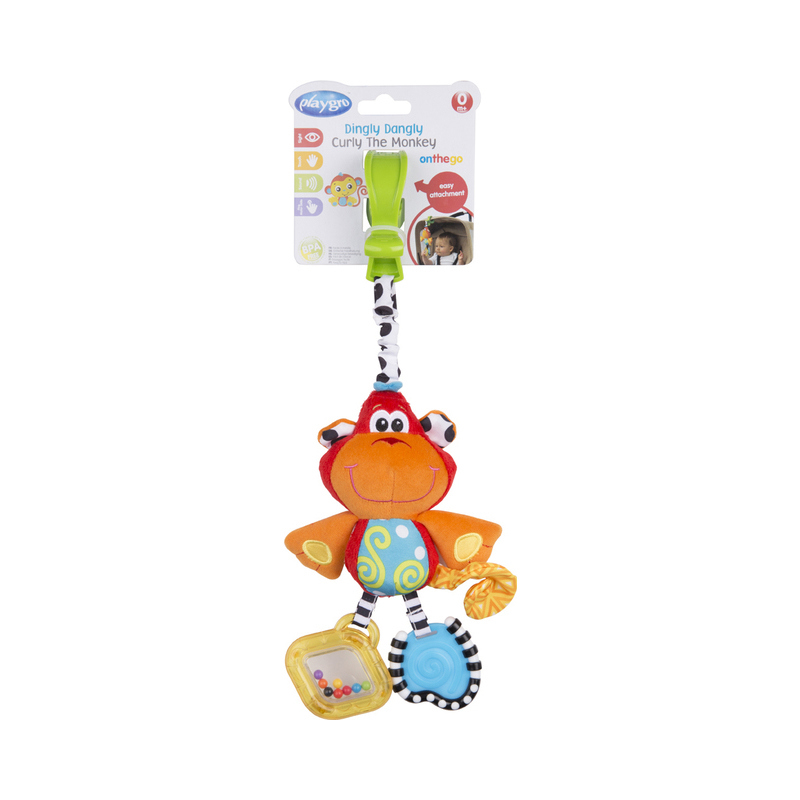 DINGLY DANGLY CURLY THE MONKEY PLAYGRO - PLAYGRO JUGUETES BEBE - Megatone