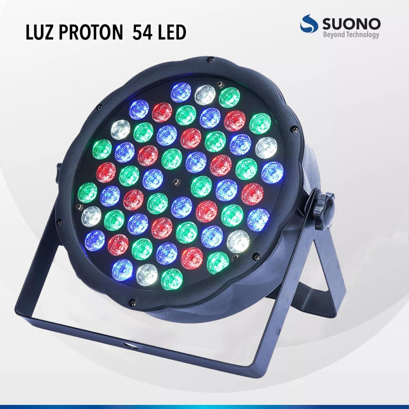 Tacho Proton Led 54 Led Luminosidad Rgb Audioritmico Dmx - SUONO LAMPARAS - Megatone