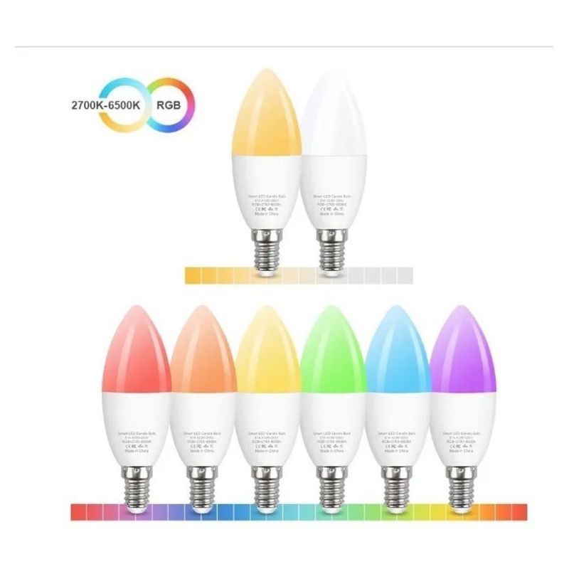 Focos Led Lampara Rgb Smart Inteligente Wifi Vela X3 Unidad - TBCIN ...