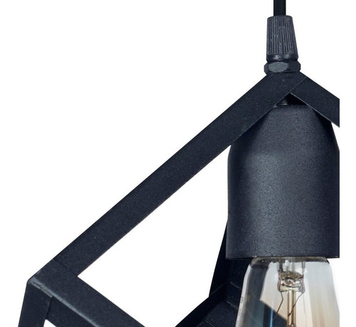Lampara Colgante Negra Industrial 1 Luz E27 Ferrolux C-1007 - FERROLUX ...