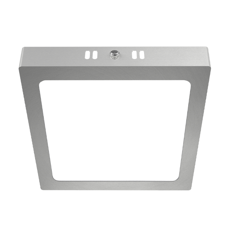 Panel Plafon Led 12w Cuadrado Aplicar Acero Blanco Calido - MACROLED ...