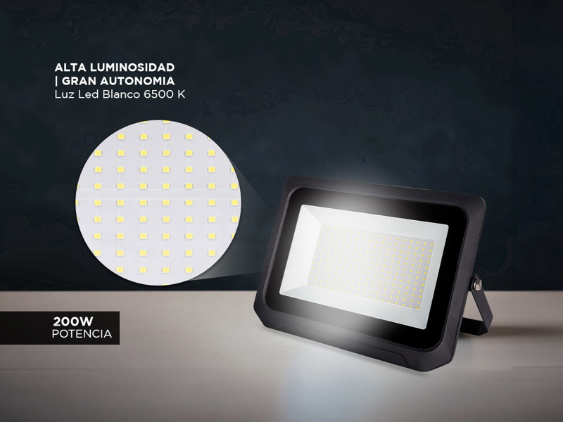 Kit x2 Reflector Led Blanco 200W Exteriores Alta Potencia - GADNIC ...