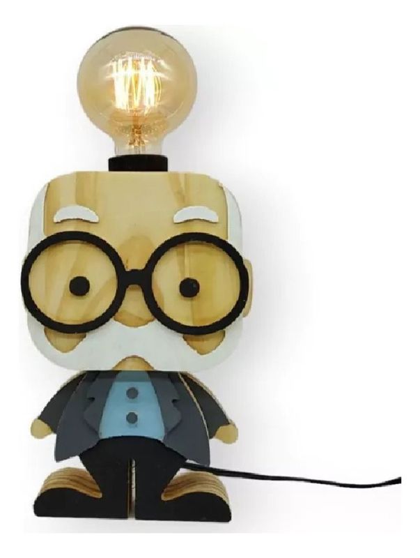 Velador Lampara Madera Sigmund Freud Froy Artesanal - WOOD ARTESANAL ...