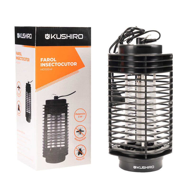 Farol Insectocutor Mata Moscas Mosquitos Eléctrico 3w 220v - KUSHIRO ...