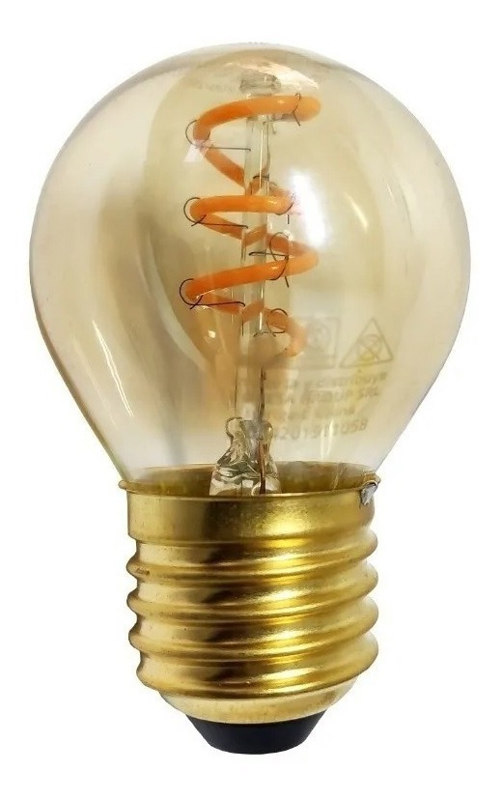 Lampara Macroled Gota 3W Led Filamento Golden Ámbar 2200K - MACROLED ...