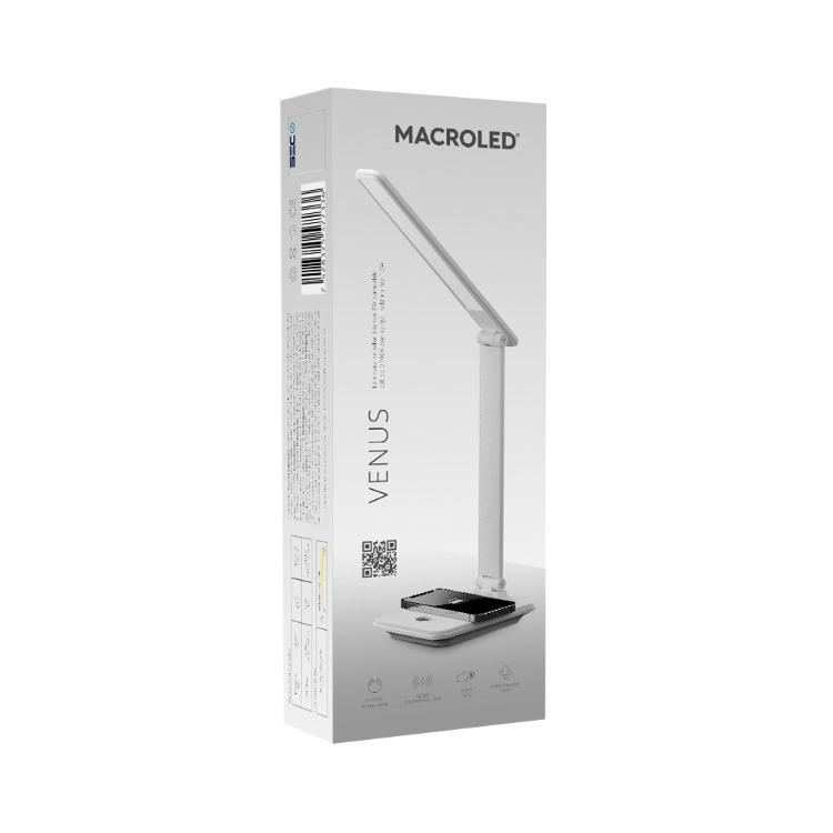 Velador Led Mesa Táctil Dimeable Carga Inalám. Venus Blanco - MACROLED ...