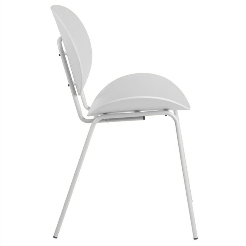 Silla Comedor Cocina Concept Estructura Plástico Patas Metal X4 Blanco ...