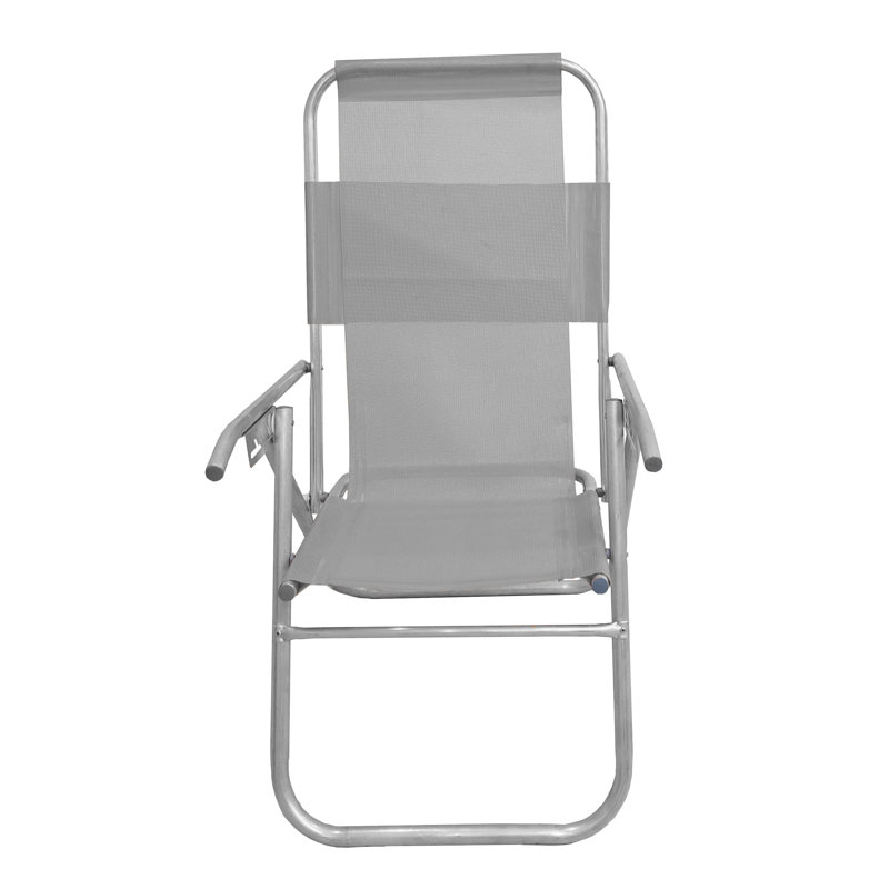 Reposera Plegable de Playa Aluminio 5 Posiciones Gris - HOGARIS ...