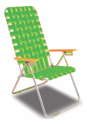 Reposera 5 Posiciones Avelino Brazos Madera 1001 Verde Claro - AVELINO ...