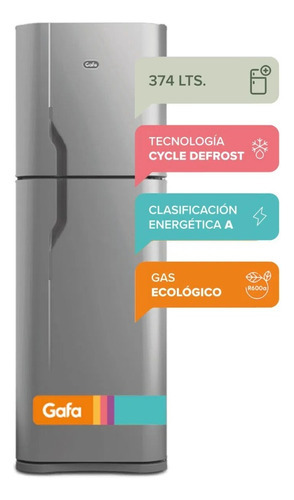 Heladera Gafa Hgf388afp 374l Con Freezer Plata - GAFA HELADERA CON ...
