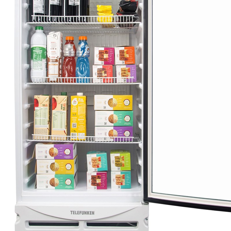 Heladera Exhibidora Vertical Telefunken 450L Puerta Vidrio Doble TK-450 ...
