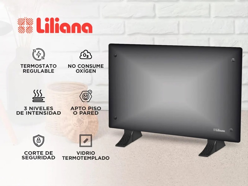 Liliana Ppv300 Calefactor Convector Vidrio Termico 2200w - LILIANA ...