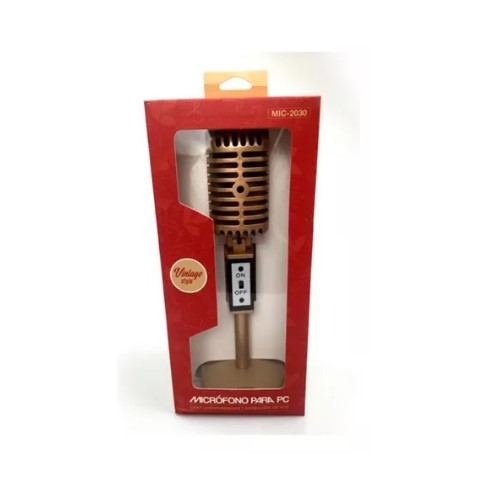 Microfono Multimedia Retro Vintage Pc Ajustable Chat Graba - NOGA ...