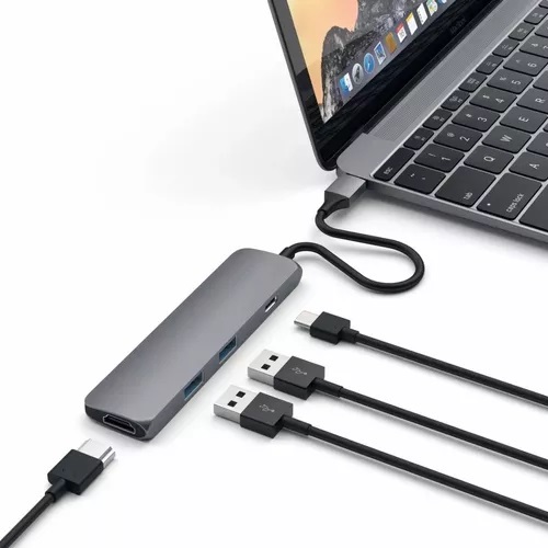Hub Adaptador 4 En 1 Usb-c Hdmi Satechi Slim A00193 4k 60w - SATECHI ...